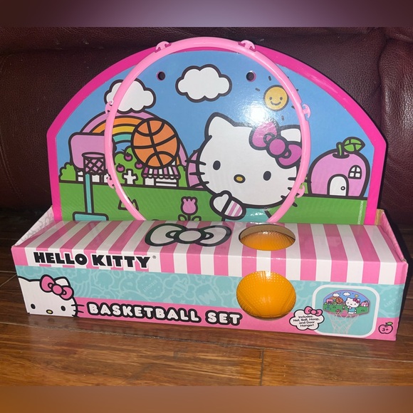 Hello Kitty | Toys | Hello Kitty Hanging Basketball Hoop And Balls Set ...